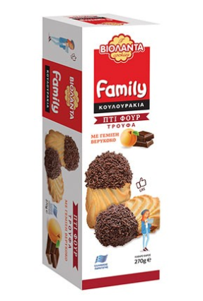 Κουλουράκια ΒΙΟΛΑΝΤΑ Family πτι φουρ βερίκοκο 270gr