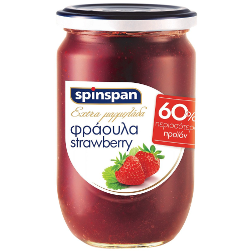 Μαρμελάδα SPIN SPAN φράουλα 600gr (+60% δώρο)