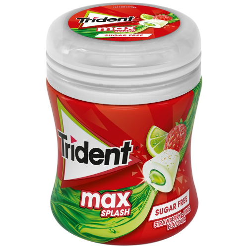 Τσίχλες TRIDENT splash φράουλα και lime 50,6gr