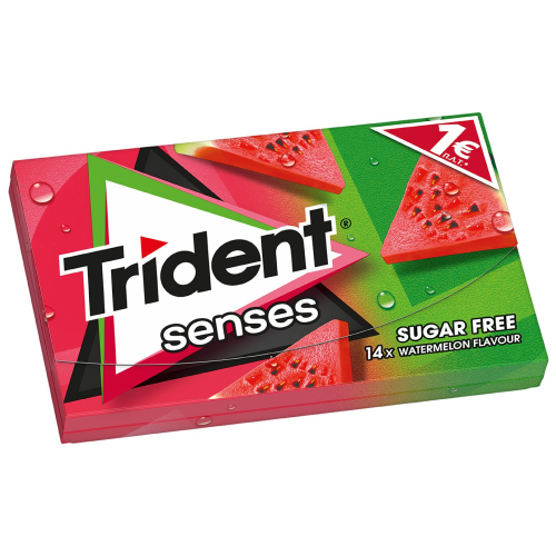 Τσίχλες TRIDENT senses καρπούζι 27gr 14τμχ
