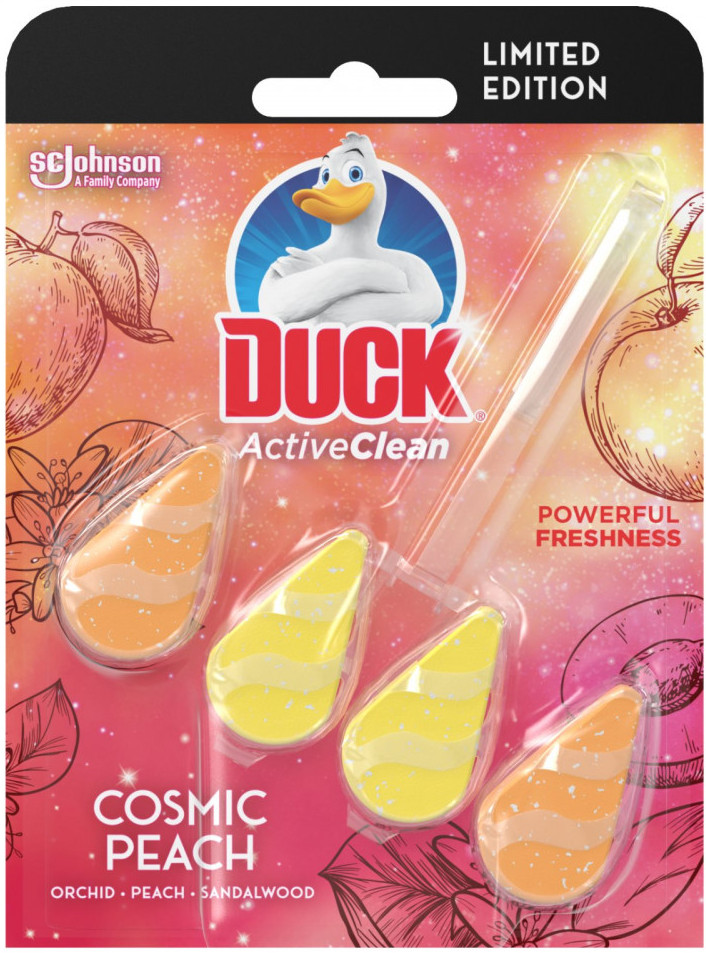 Block τουαλέτας DUCK active clean cosmic peach 38,6gr