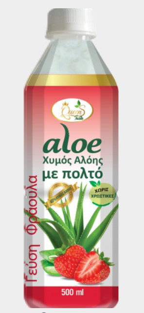 Χυμός QUEEN'S TASTE aloe vera φράουλα 500ml