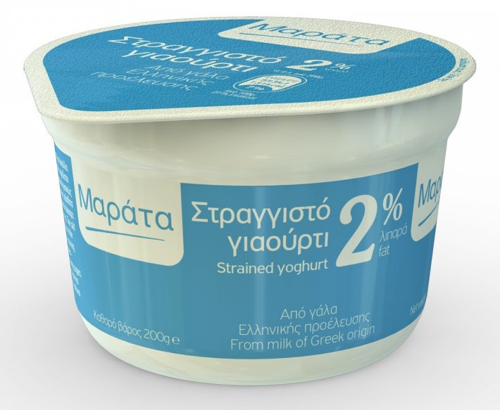 Γιαούρτι ΜΑΡΑΤΑ στραγγιστό 2% 200gr