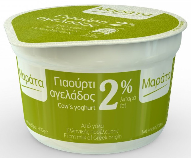 Γιαούρτι ΜΑΡΑΤΑ αγελάδος 2% 200gr