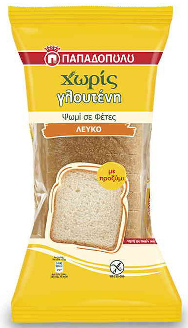 Ψωμί τοστ ΠΑΠΑΔΟΠΟΥΛΟΥ με προζύμι χωρίς γλουτένη 300gr