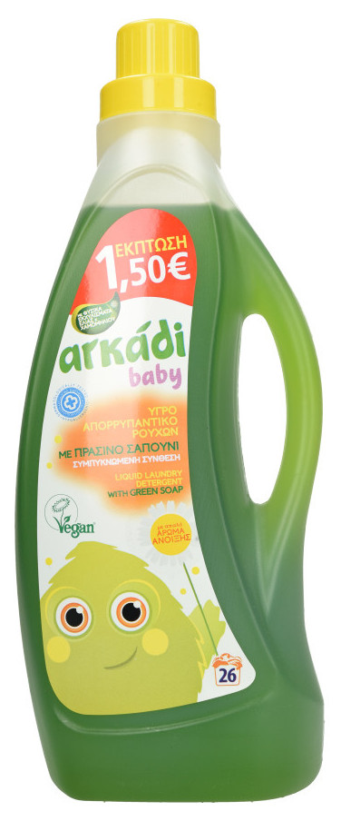 Υγρό πλυντηρίου ΑΡΚΑΔΙ baby με χαμομήλι 26μεζ. (-1,50€)
