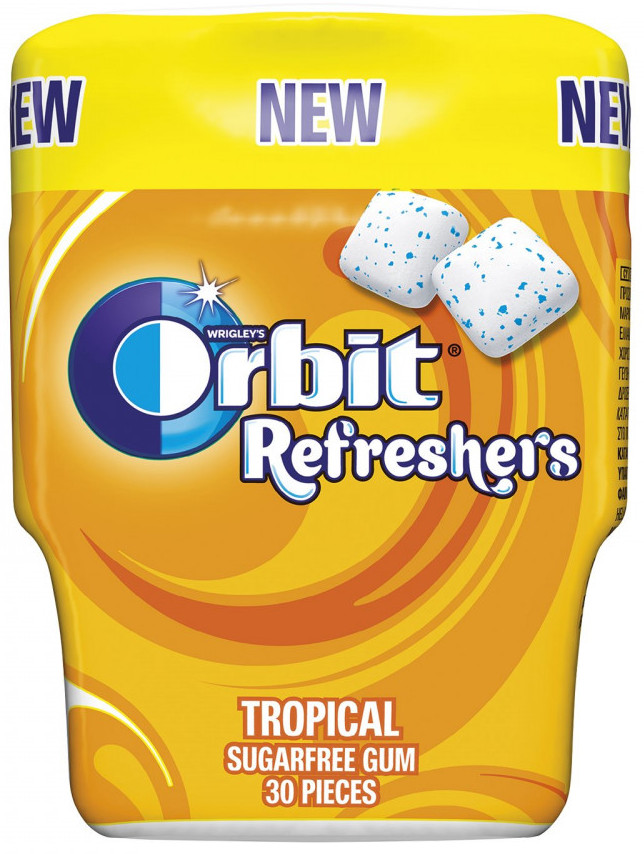 Τσίχλες ORBIT refreshers tropical 67gr