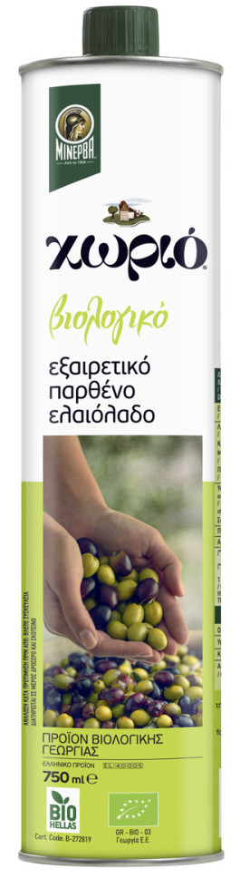 Ελαιόλαδο ΜΙΝΕΡΒΑ ΧΩΡΙΟ βιολογικό εξαιρετικά παρθένο 750ml