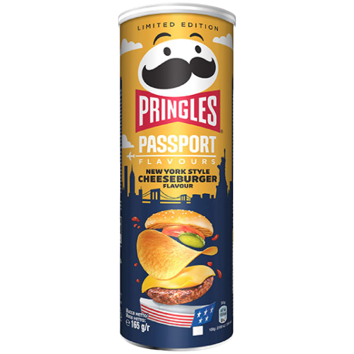 Πατατάκια PRINGLES Passport Cheeseburger 165gr