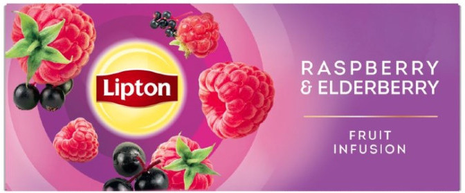 Πράσινο τσάι LIPTON Raspberry & elderberry 20τμχ